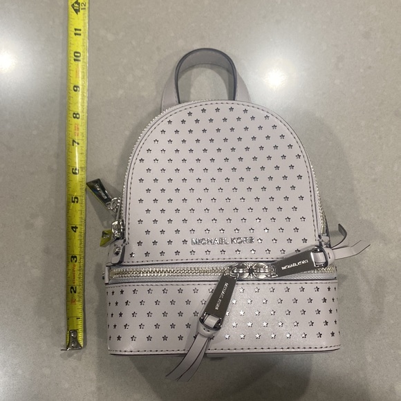 Michael Kors | Bags | Nwt Michael Kors Rhea Star Mini Backpack Grey ...